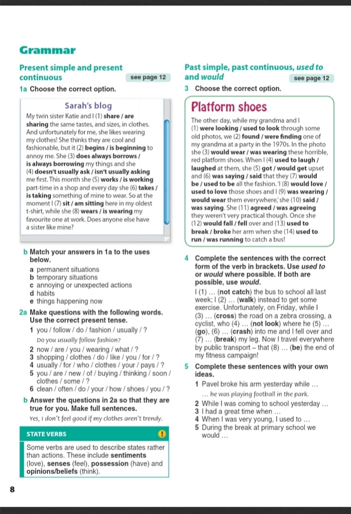 4 Complete the sentences with the correct form of the verb in brackets ...