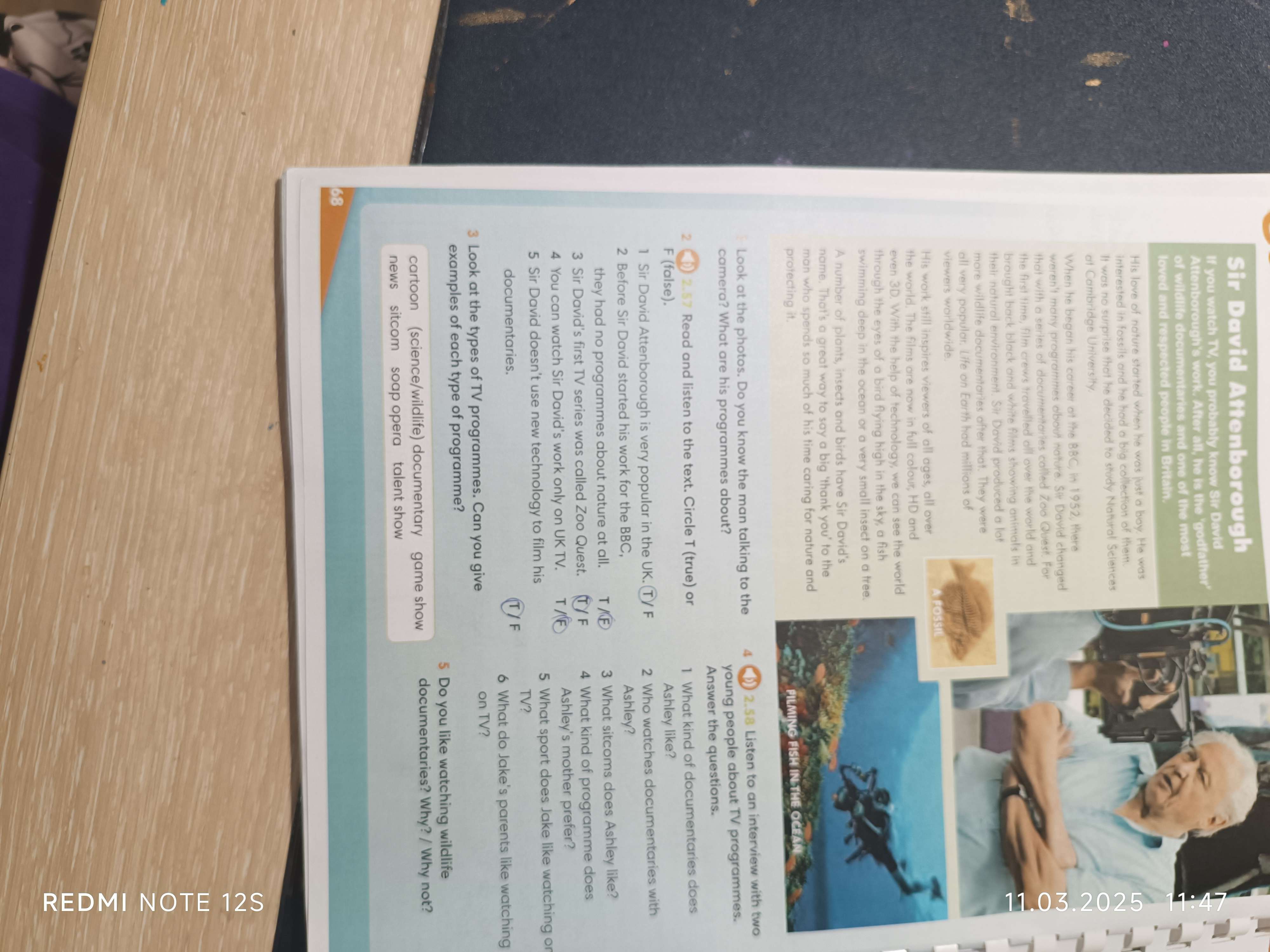 3 Look at the types of TV programmes. Can you give examples of each ...