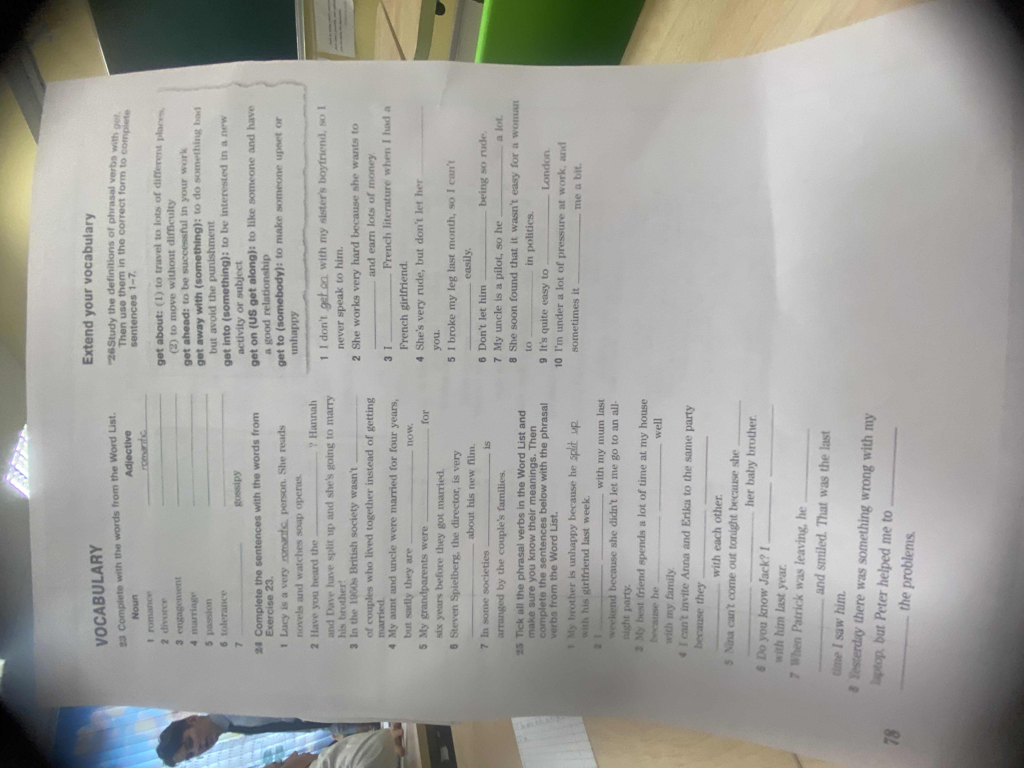 25. Tick all the phrasal verbs in the Word List and make sure you know ...