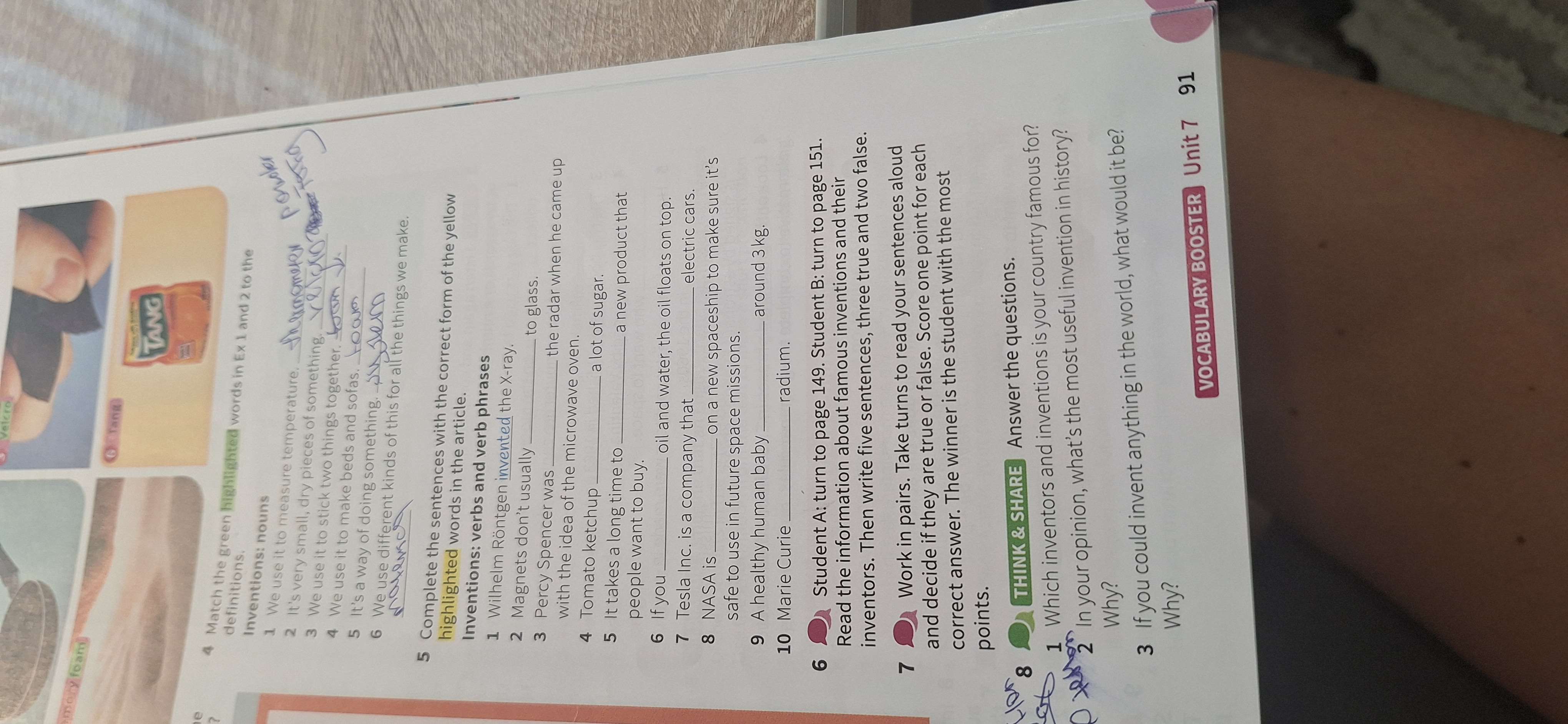5 Complete the sentences with the correct form of the yellow highlighted words in the article ...