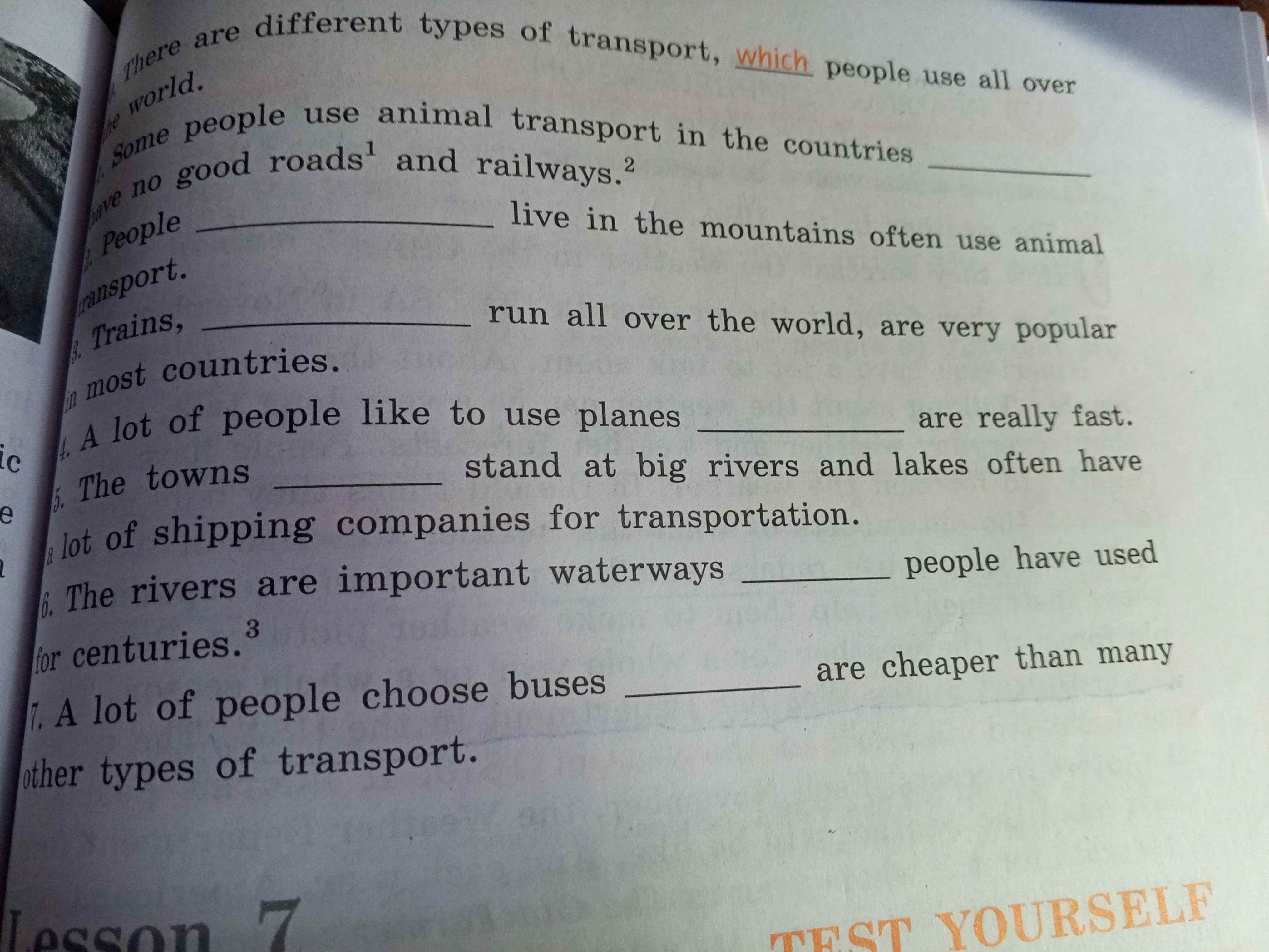 Fill in the blanks with appropriate words based on the image. Here are ...